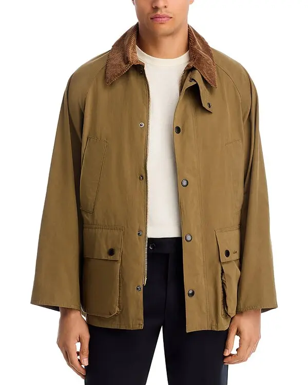 Barbour Peached Oversized Bedale Casual Jacket - Dark Sand
